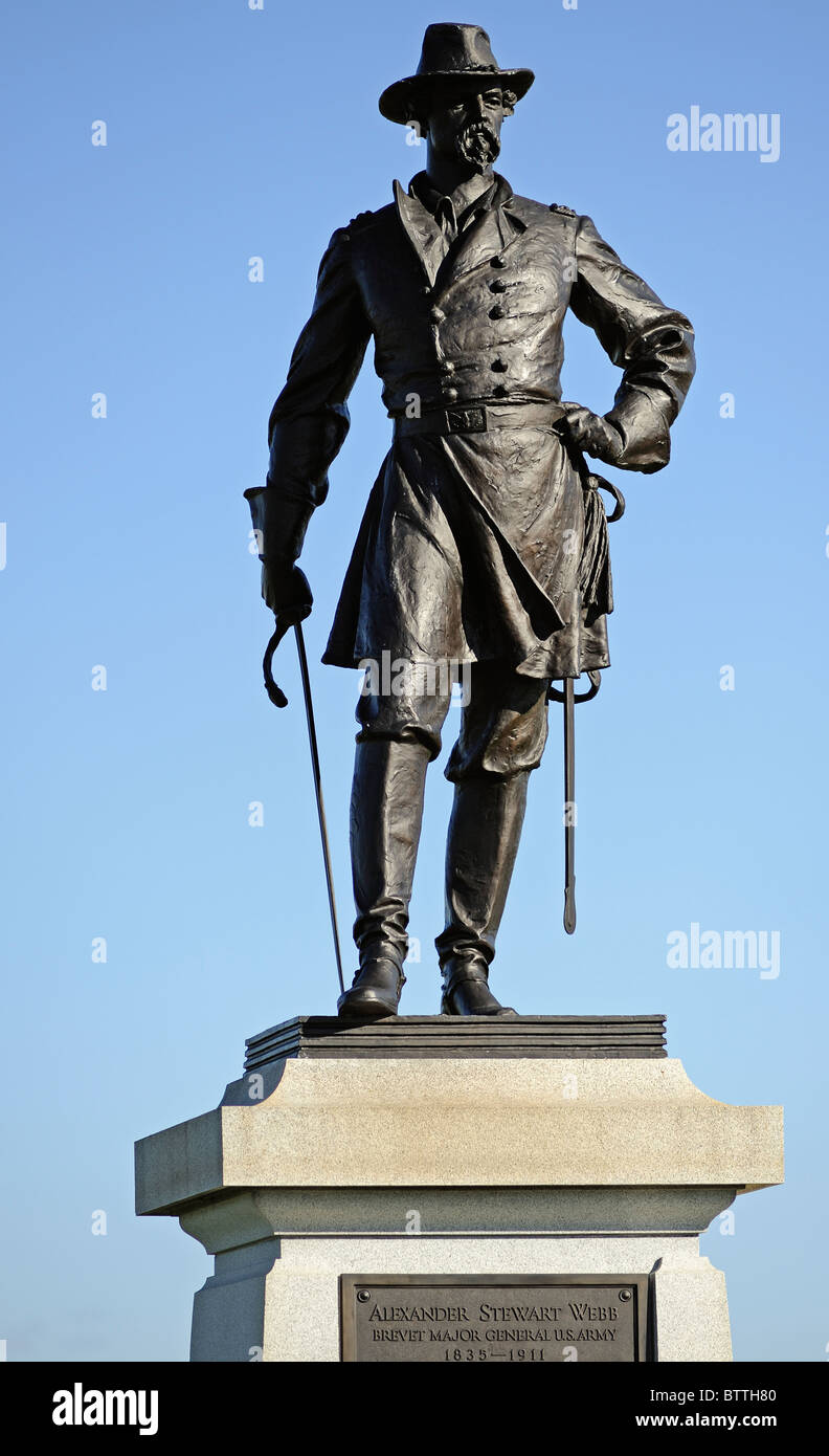 Statue of Major General Webb at Gettysburg National Military Park ...