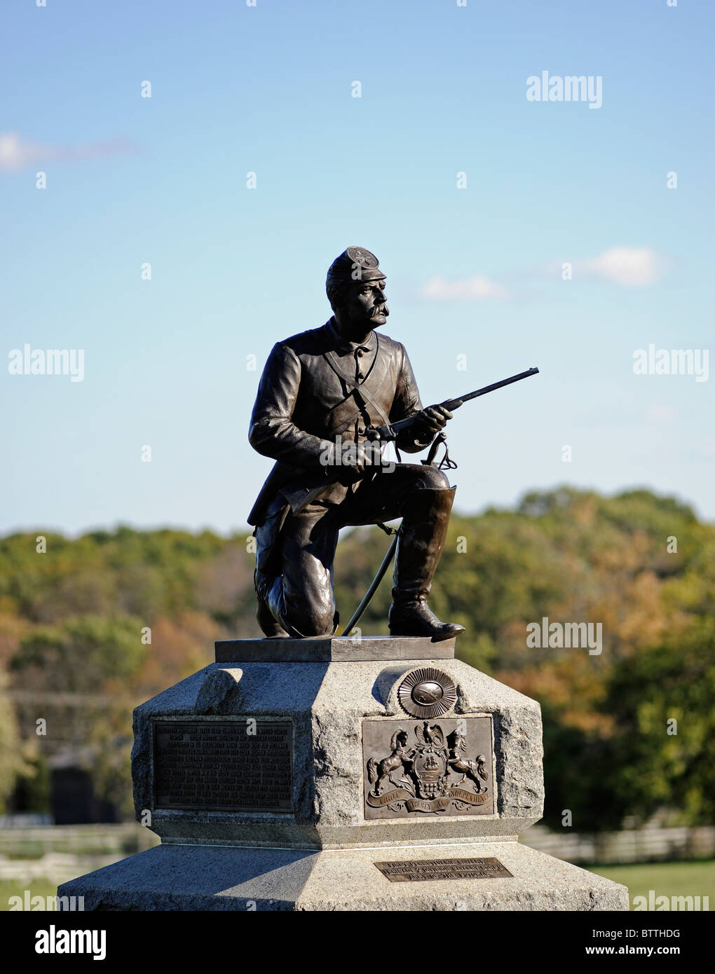 Statue of Rifleman at Gettysburg National Military Park, Pennsylvania ...