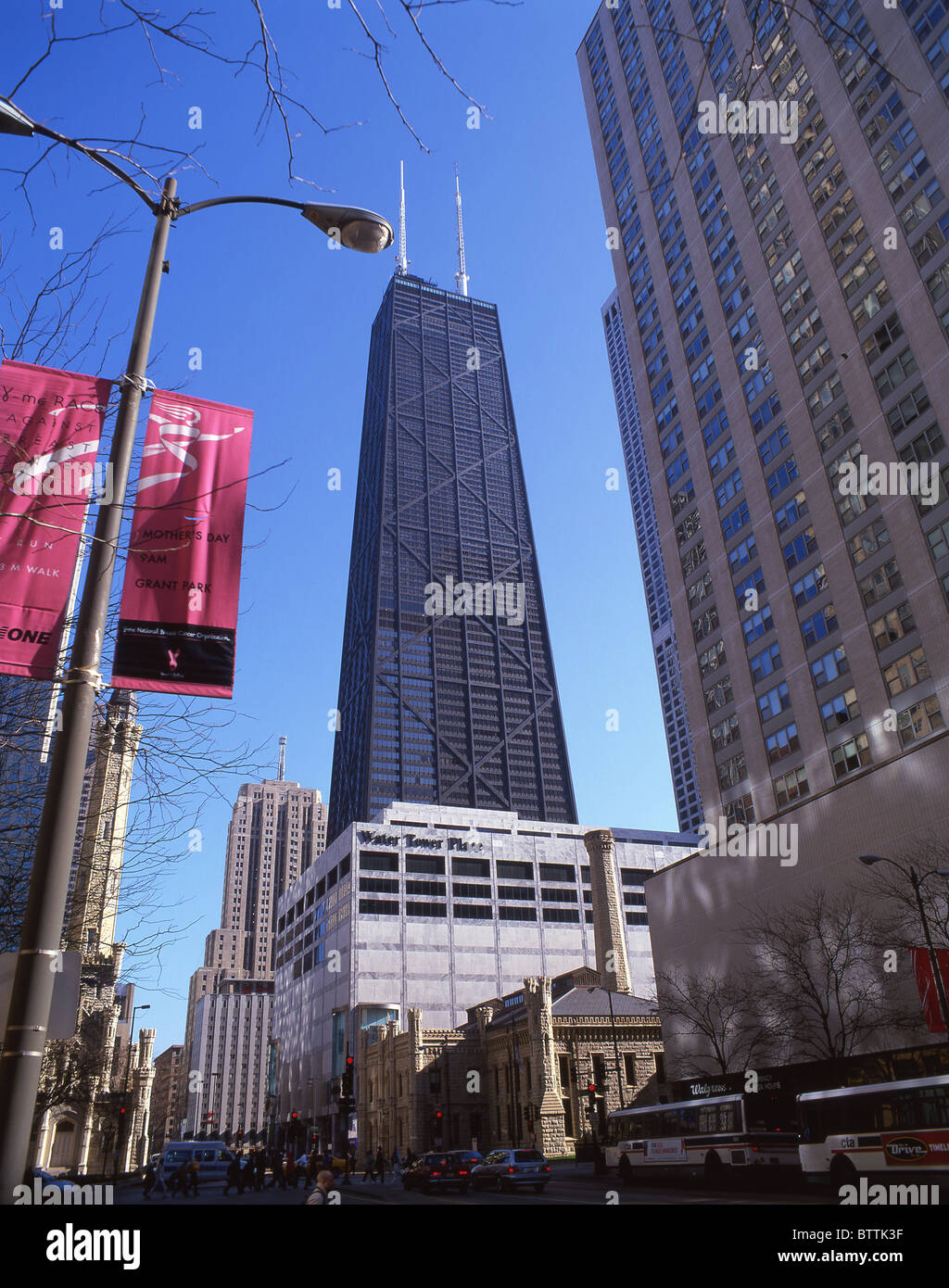 The Hancock Building, Michegan Avenue, Chicago, Illinois, United States ...