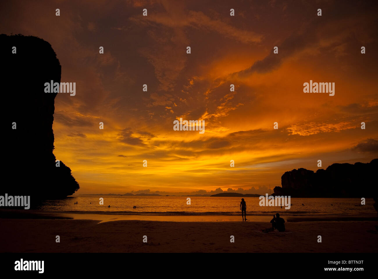Sunset at Railay Beach, Krabi, Thailand Stock Photo - Alamy
