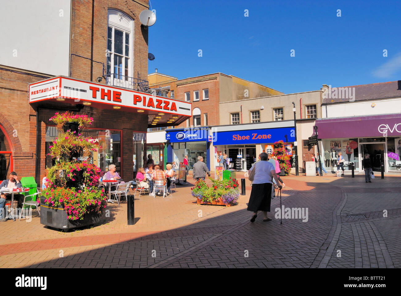 Town centre at the junction of Sussex and High Streets in the coastal ...