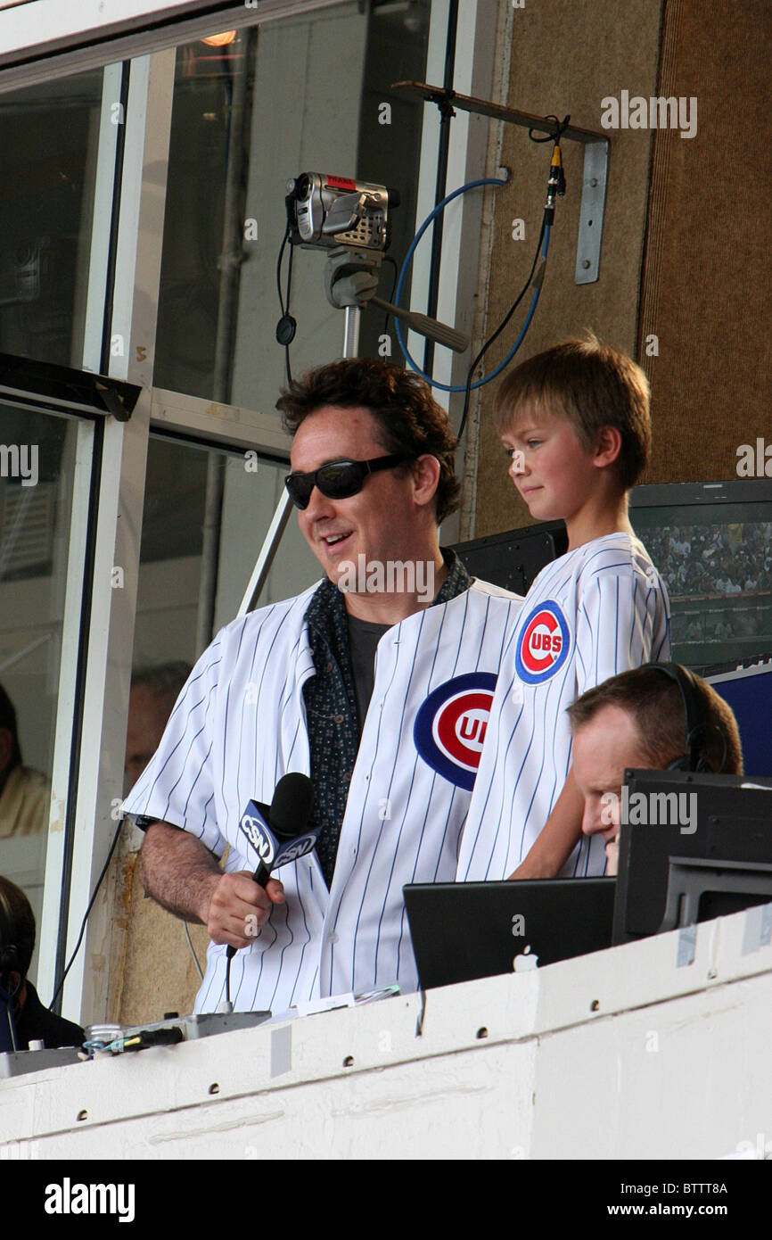 John Cusack Sings During 7th Inning Stretch at Chicago Cubs Baseball ...