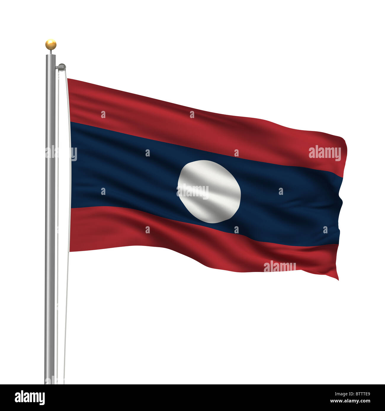 Flag of Laos Stock Photo - Alamy