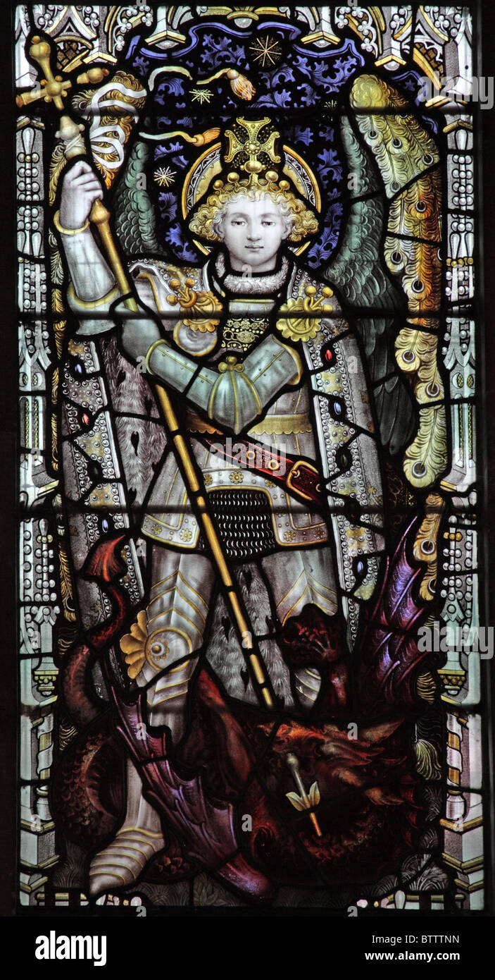 Archangel st michael slaying satan hi-res stock photography and images ...