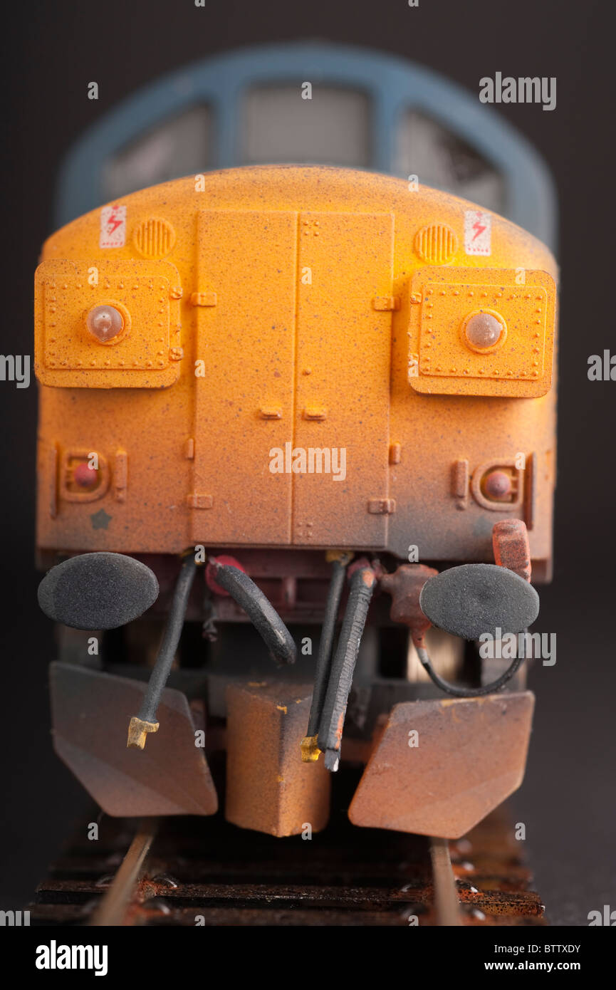 Class 37 Diesel Locomotive, Front View with Snowploughs Stock Photo - Alamy