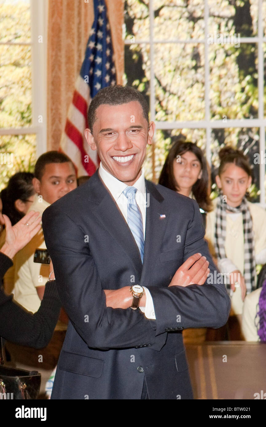 Wax Figure Unveiling of Barack Obama at Madame Tussauds Stock Photo - Alamy