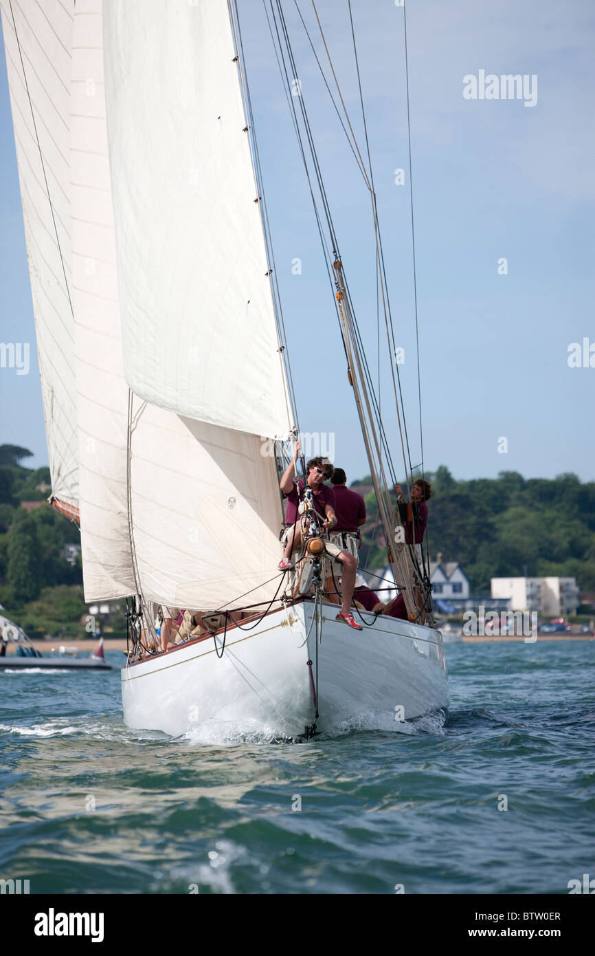 classic yachts racing in the Westward Cup, organised by the Royal Yacht ...