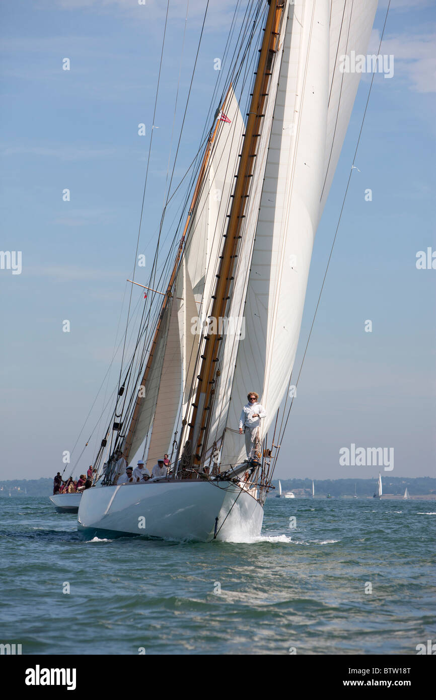 classic yachts racing in the Westward Cup, organised by the Royal Yacht ...