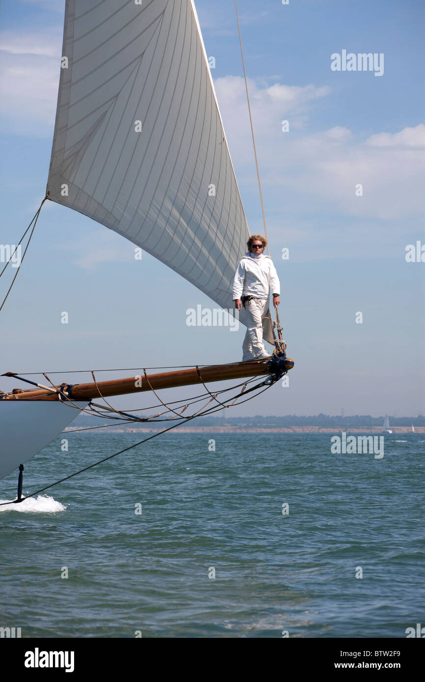 classic yachts racing in the Westward Cup Stock Photo - Alamy