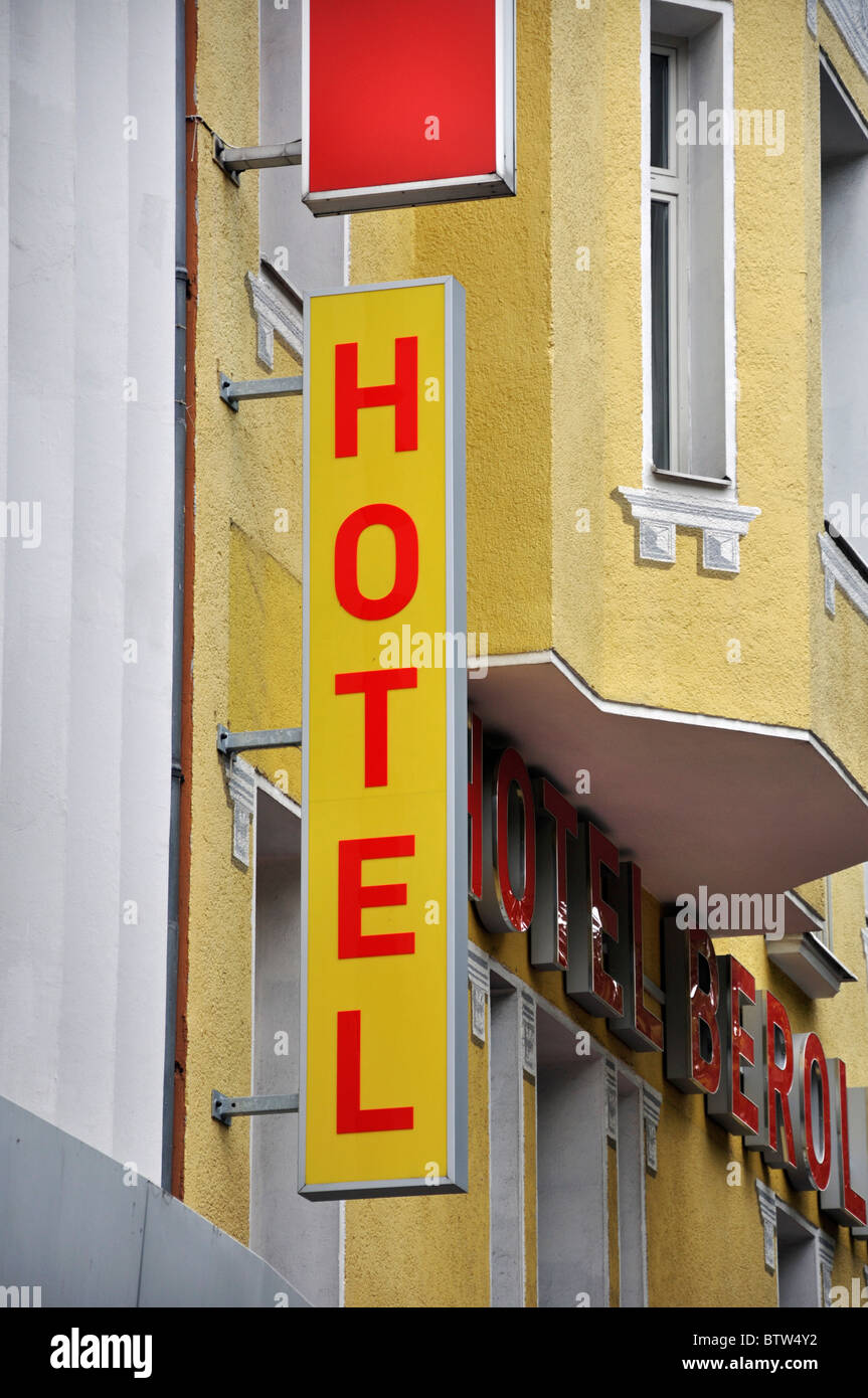 Hotel Sign Berlin Germany Stock Photo - Alamy