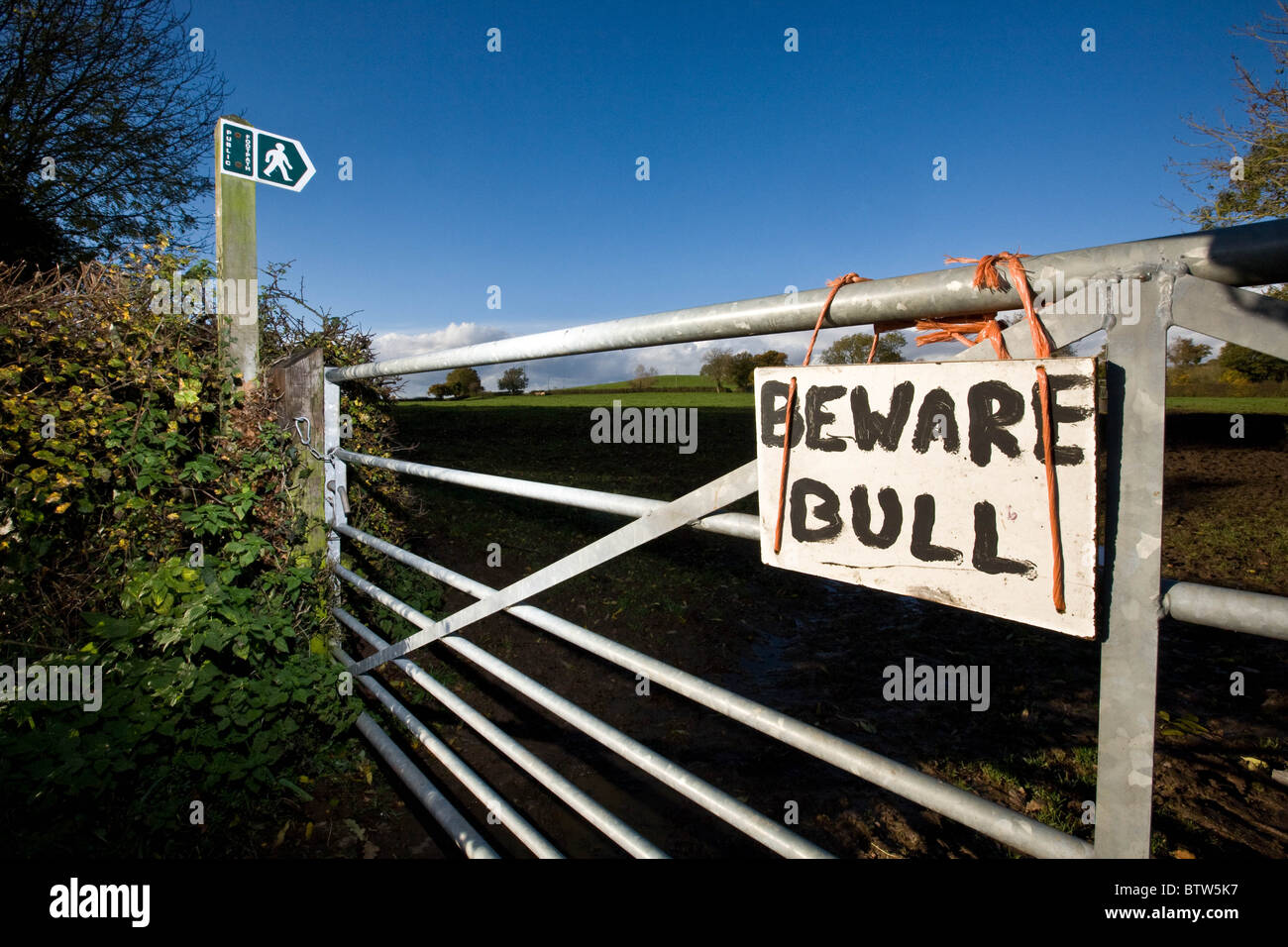 Beware of the bull sign hi-res stock photography and images - Alamy