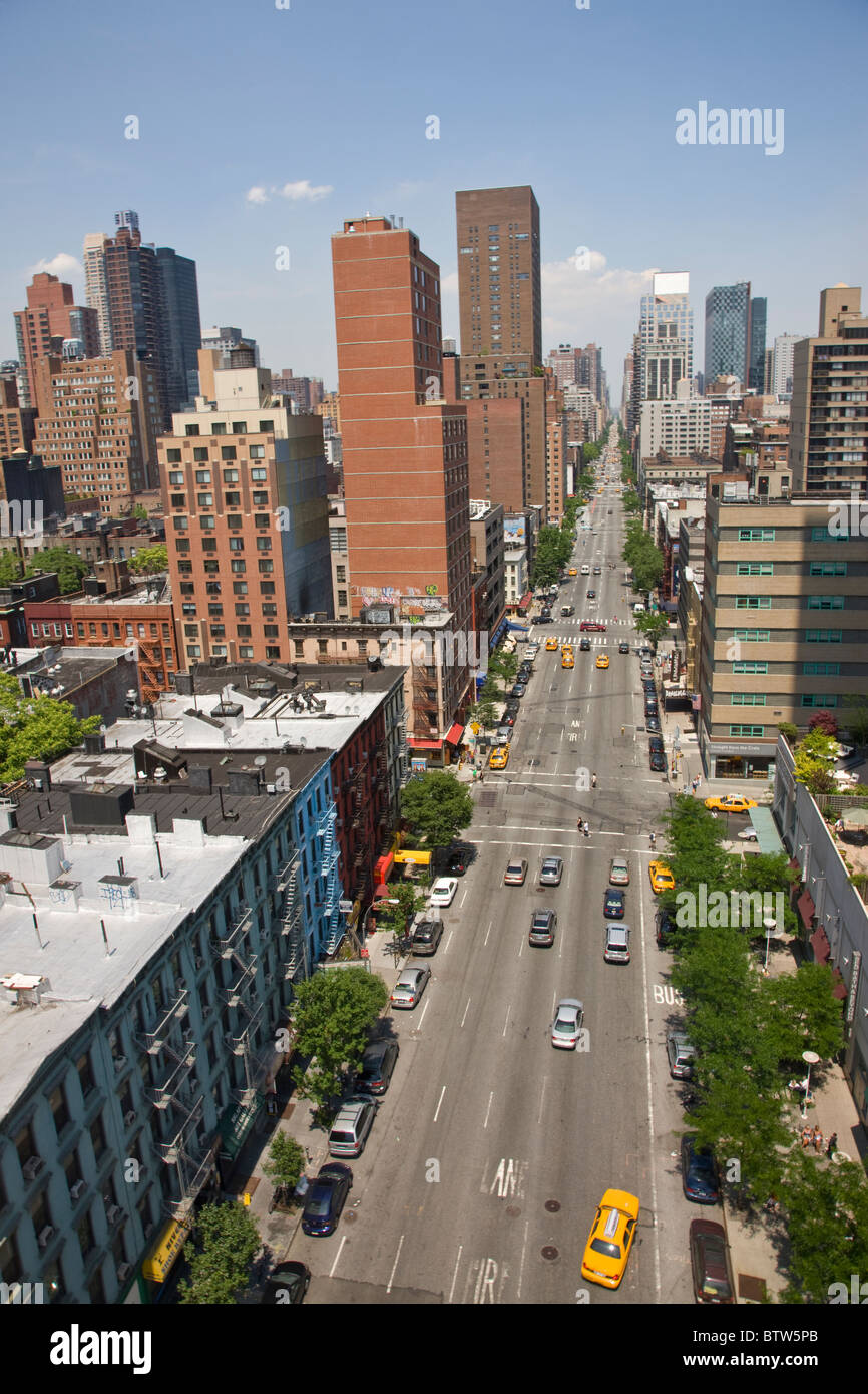 Manhattan street scenes from Roosevelt Island Aerial Tramway Stock ...