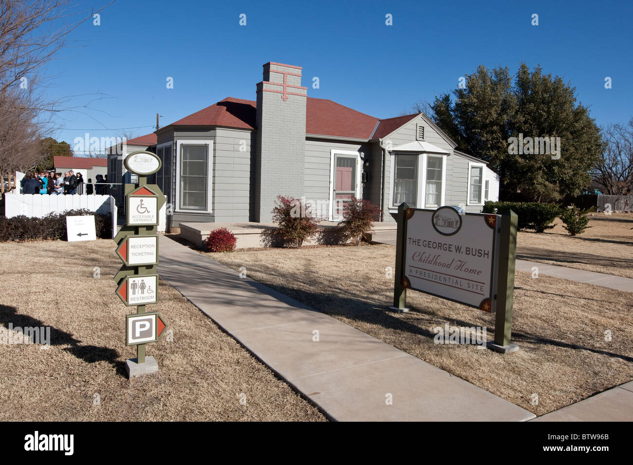 Exterior of childhood home of former US president George W. Bush in ...