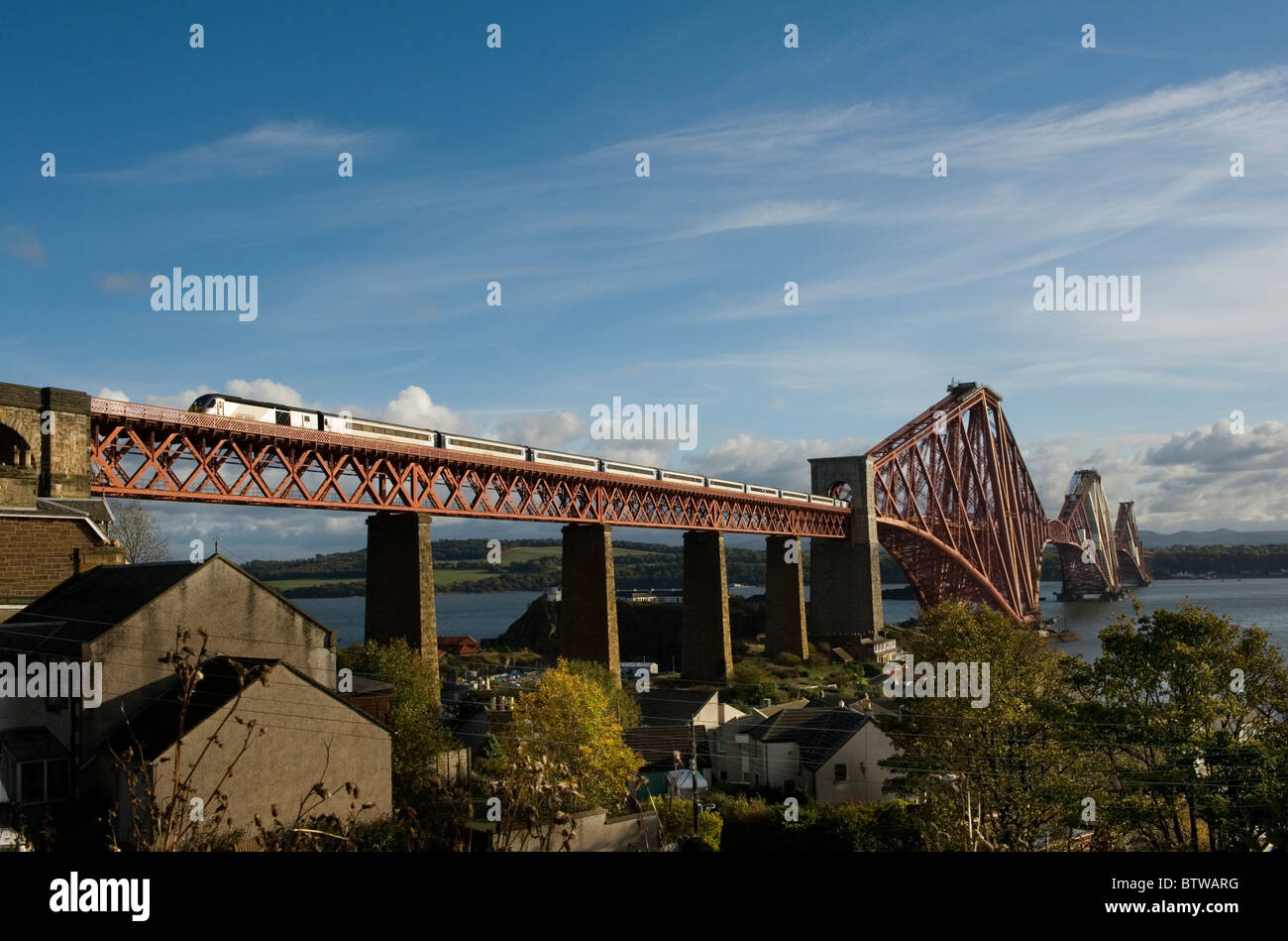 The Forth Rail Bridge opened in 1890 crosses the Firth of Forth between ...