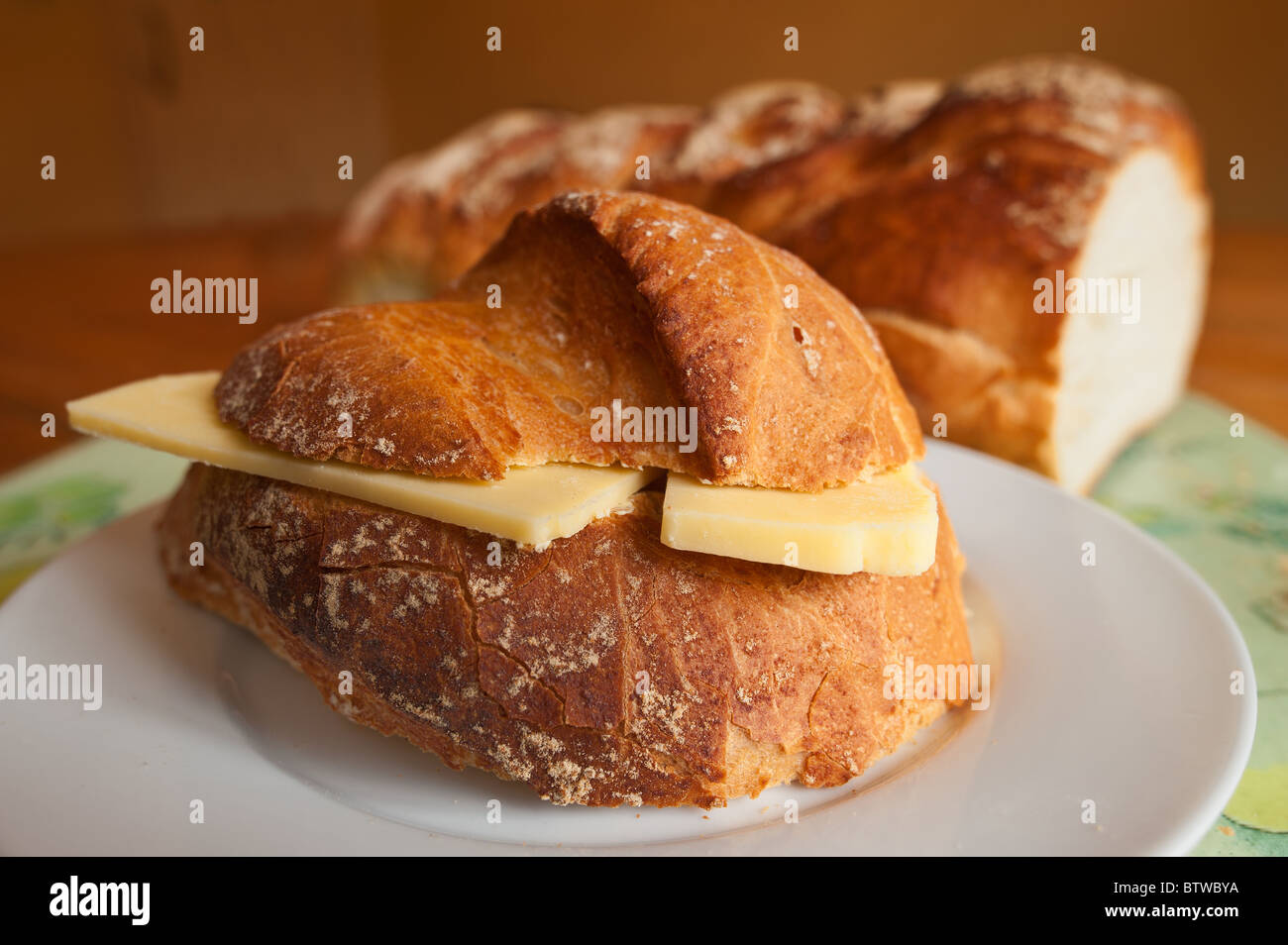 mouth watering cheese sandwich made from freshly baked crusty bloomer ...
