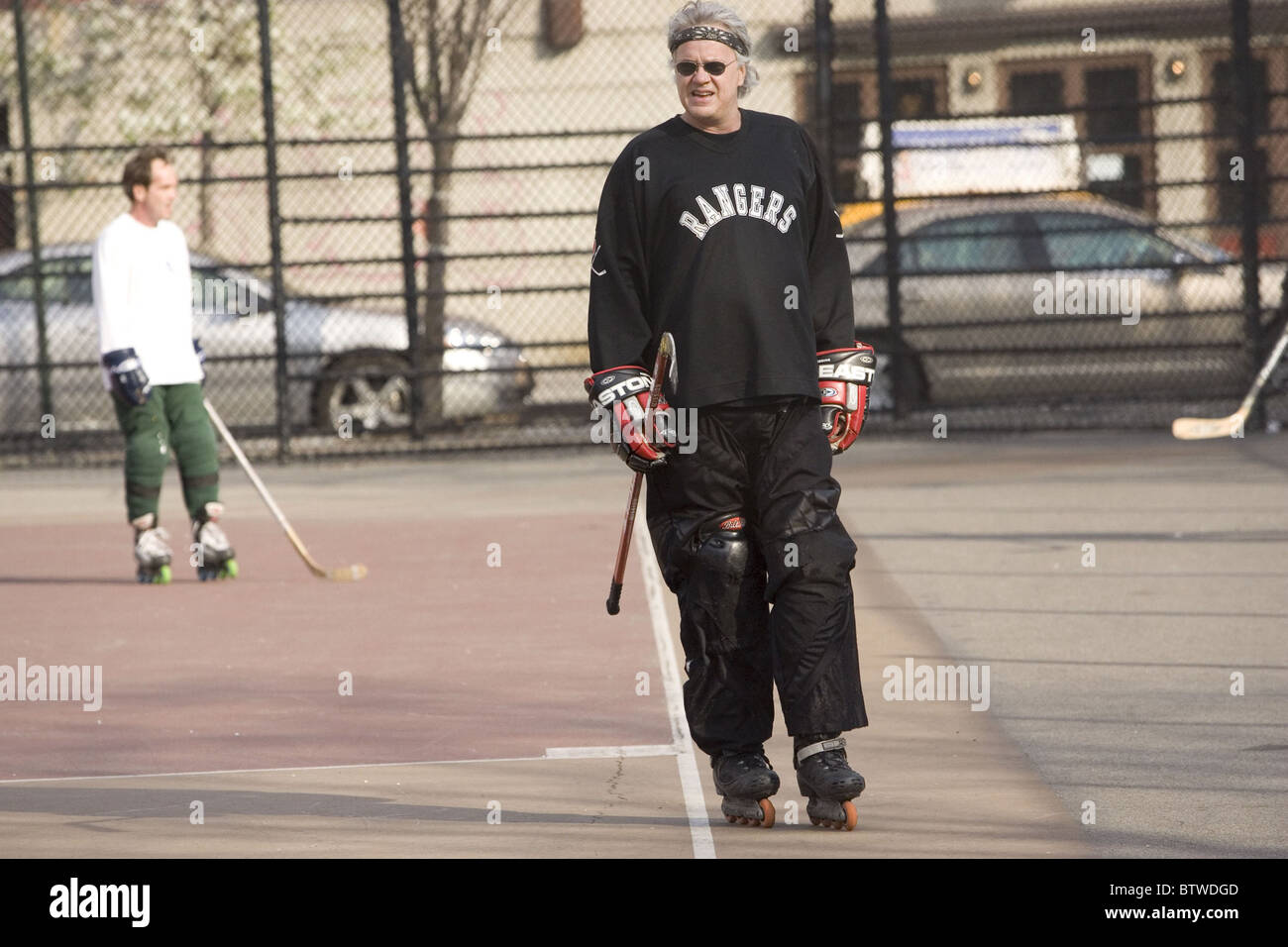 Tim Robbins Plays Hockey in New York City's West Village Neighborhood ...