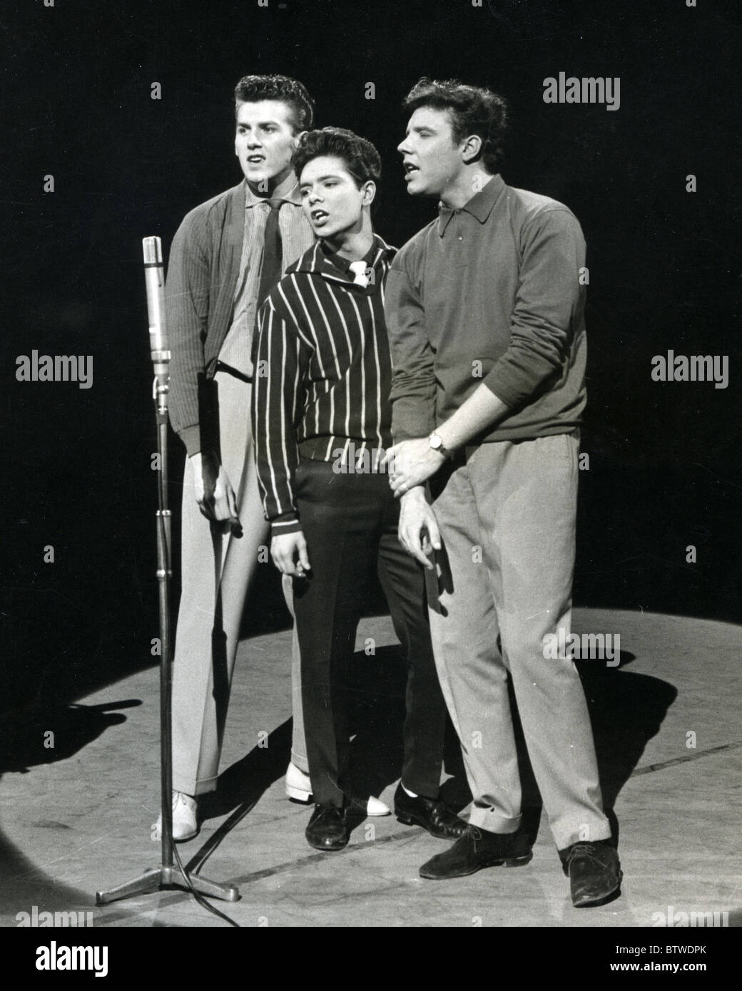 OH BOY ! ABC UK TV show in 1958 with from left Vince Eager, Cliff Richard and Marty Wilde Stock ...