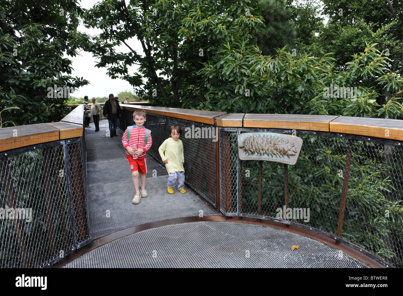 treetop walk kew gardens london family Stock Photo - Alamy