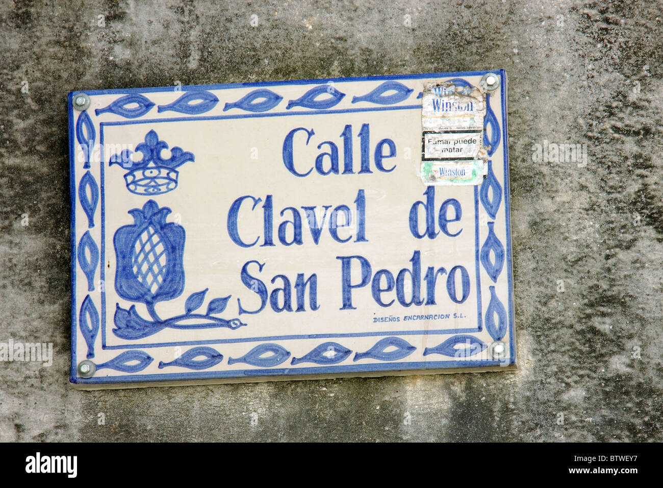 Tile street sign hi-res stock photography and images - Alamy