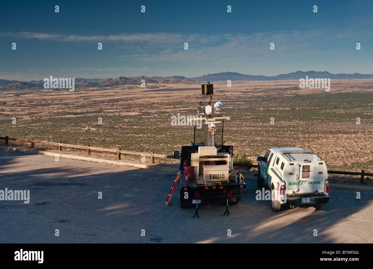 Border Patrol unmanned vehicle with infrared sensors to detect illegal ...