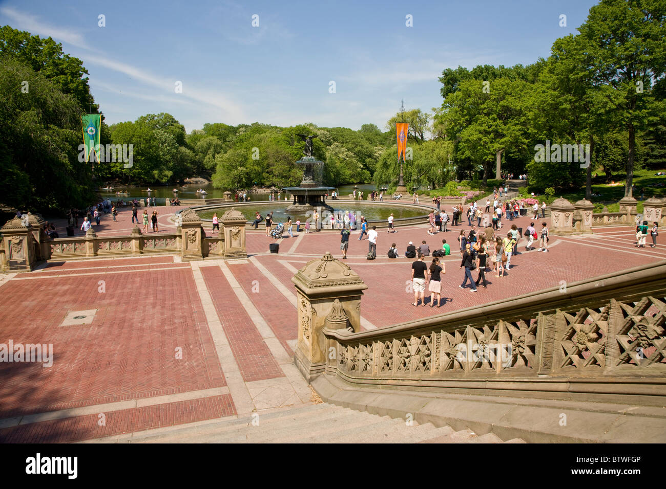 Bethesda Terrace in the Mid Park Quadrant in Central Park Stock Photo ...