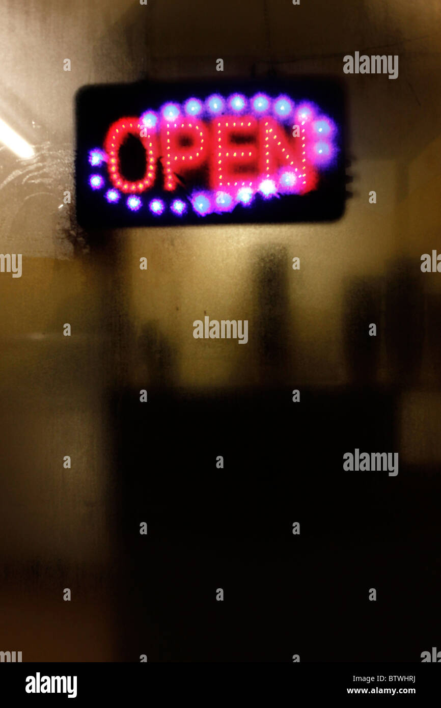 Neon open sign hi-res stock photography and images - Alamy