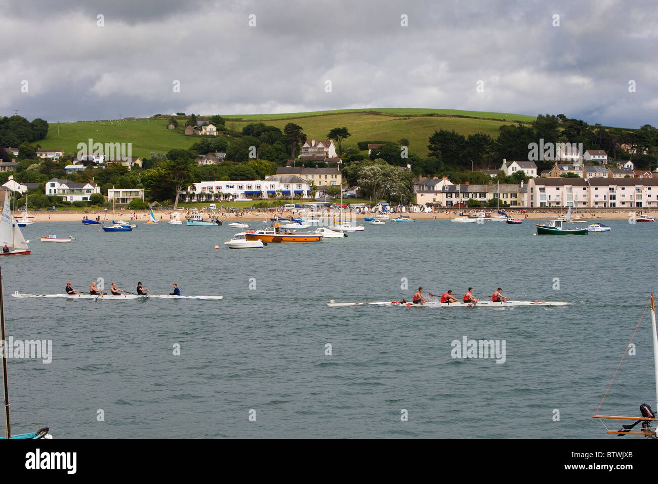 Rowing race at Appledore Regatta, North Devon, England Stock Photo - Alamy