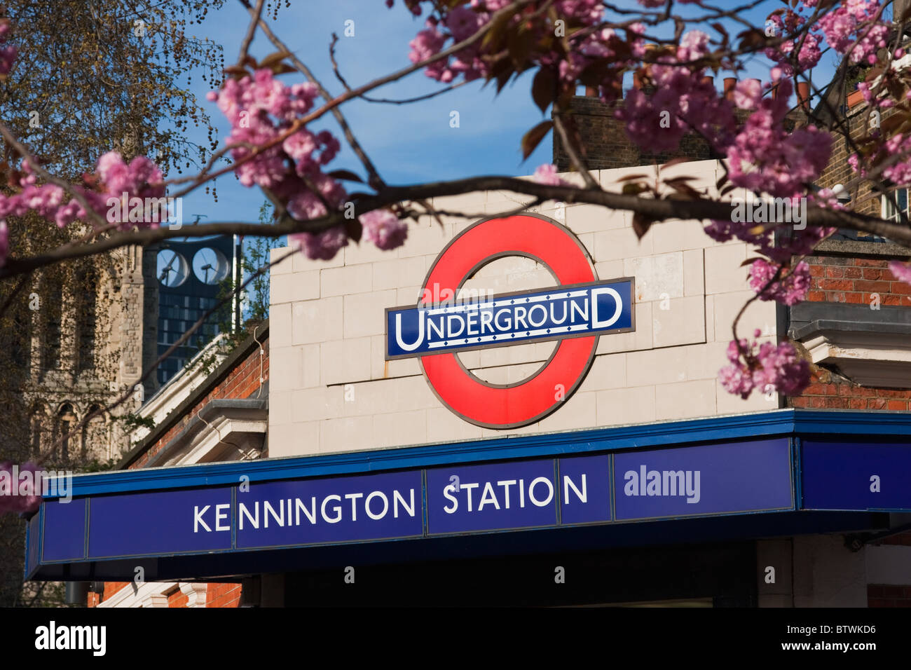 kennington tube station in south london during spring time, april 2010 ...