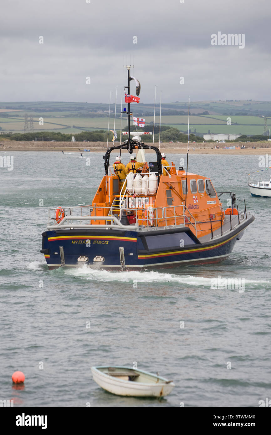 Appledore RNLI lifeboat Tamar Class 'Mollie Hunt' at Appledore, North ...