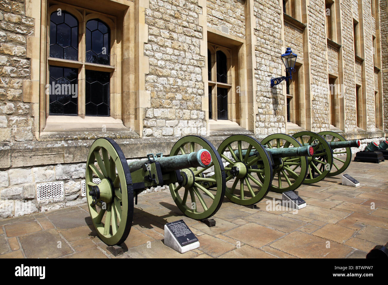 GREEN 6 POUNDER FIELD GUNS TOWER OF LONDON ENGLAND LONDON ENGLAND TOWER ...