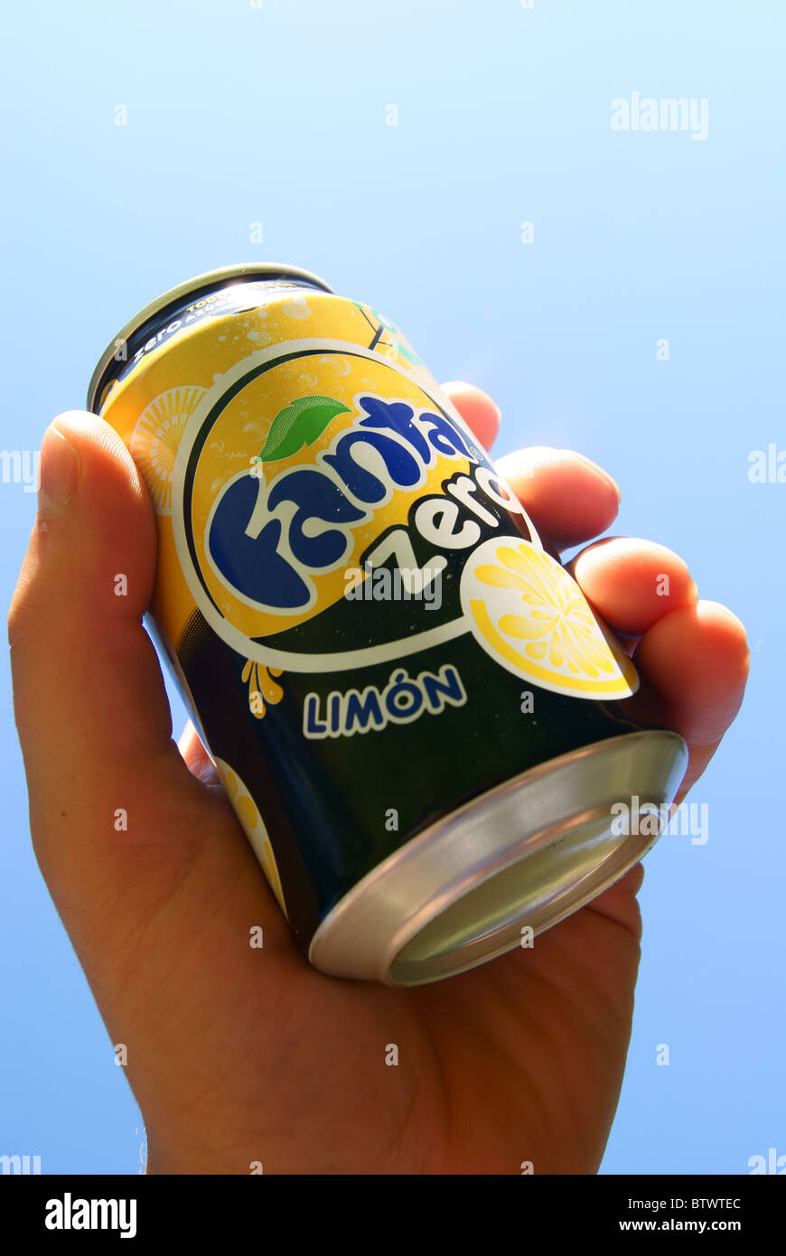 Blue fanta can hi-res stock photography and images - Alamy