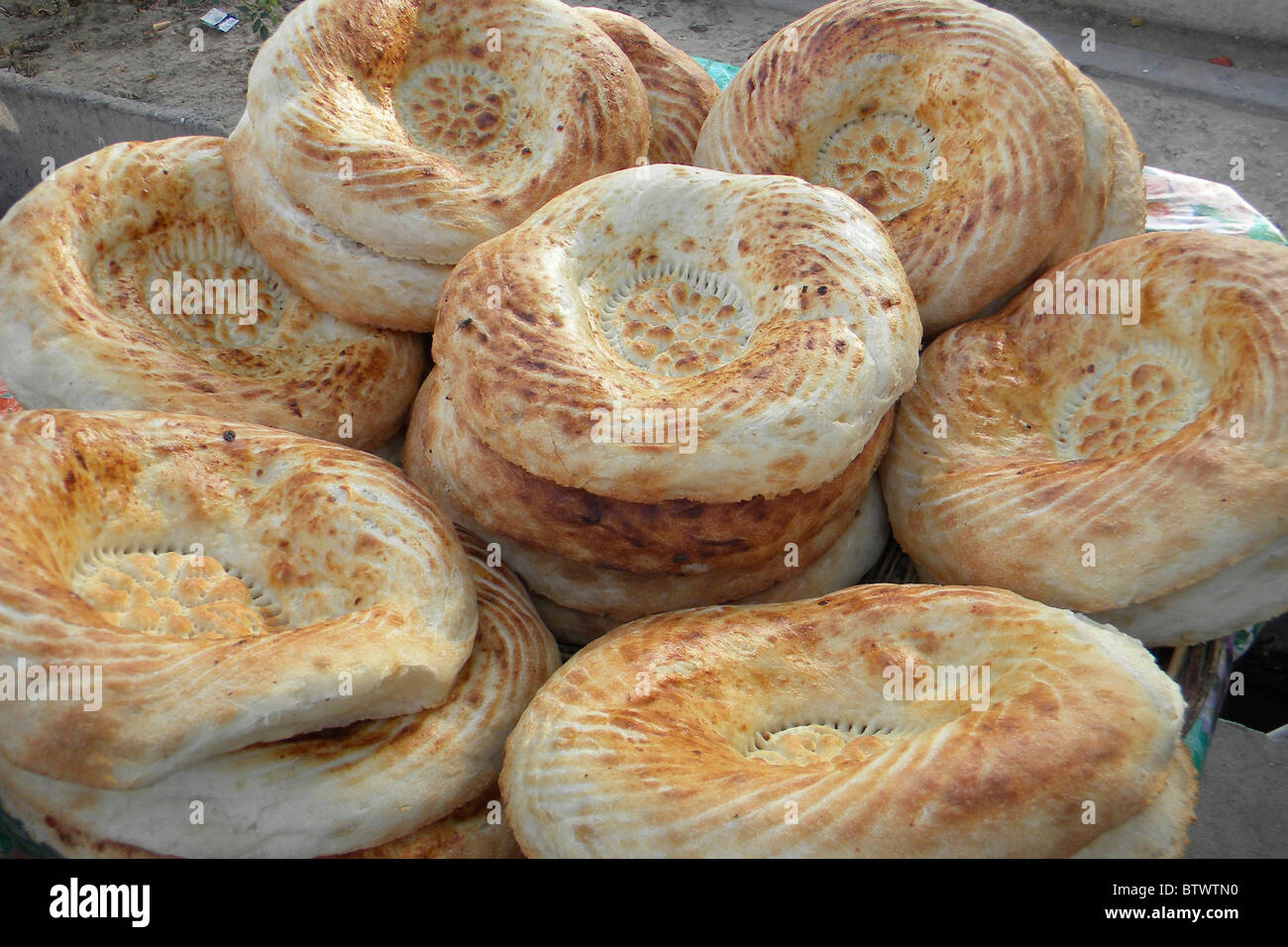 Bread, Market in Bukhara, Uzbekistan Stock Photo - Alamy