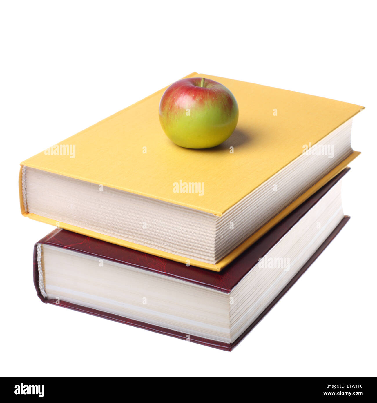 Red apple books close up Cut Out Stock Images & Pictures - Alamy