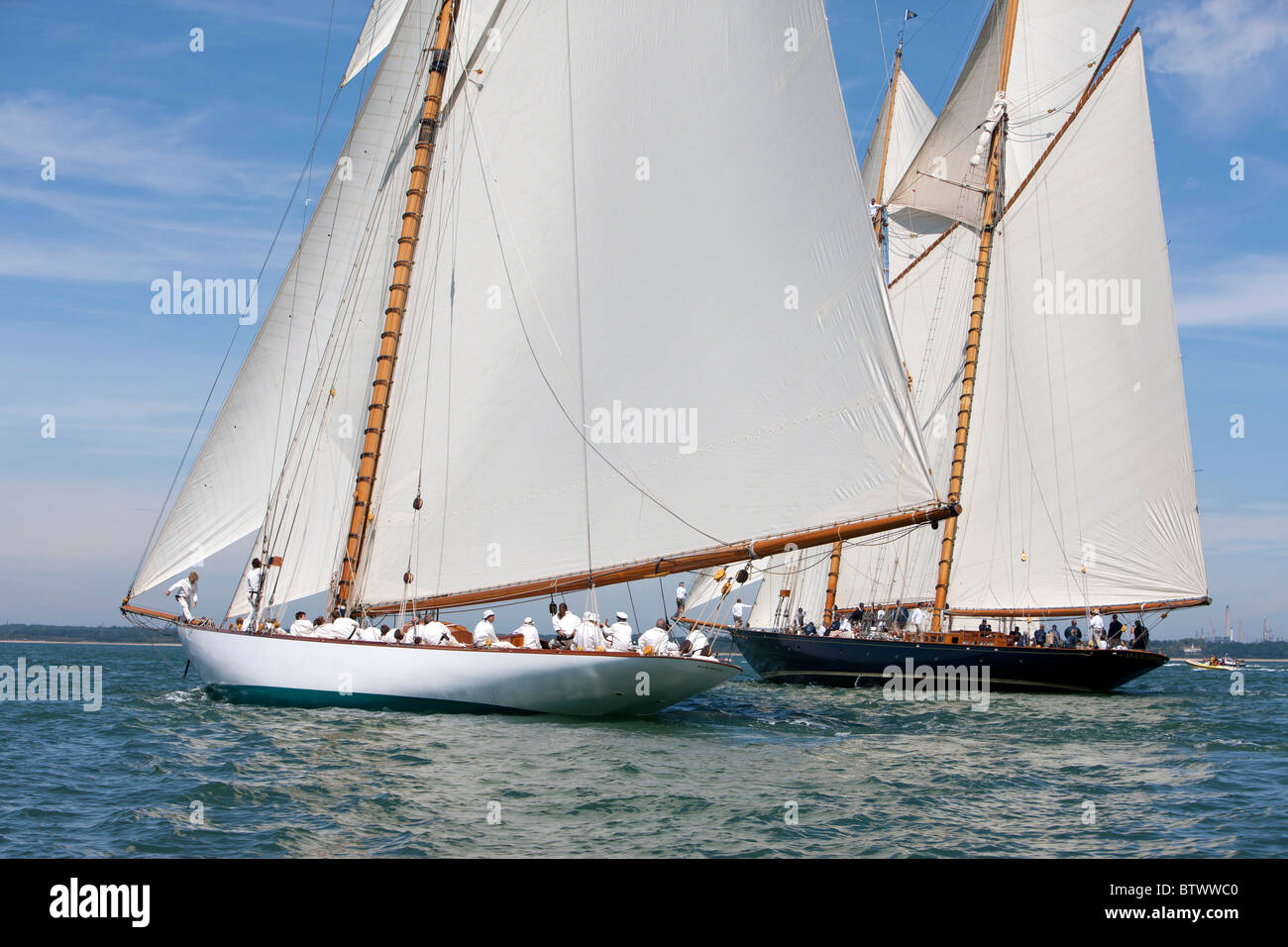 classic yachts racing in the Westward Cup Stock Photo - Alamy