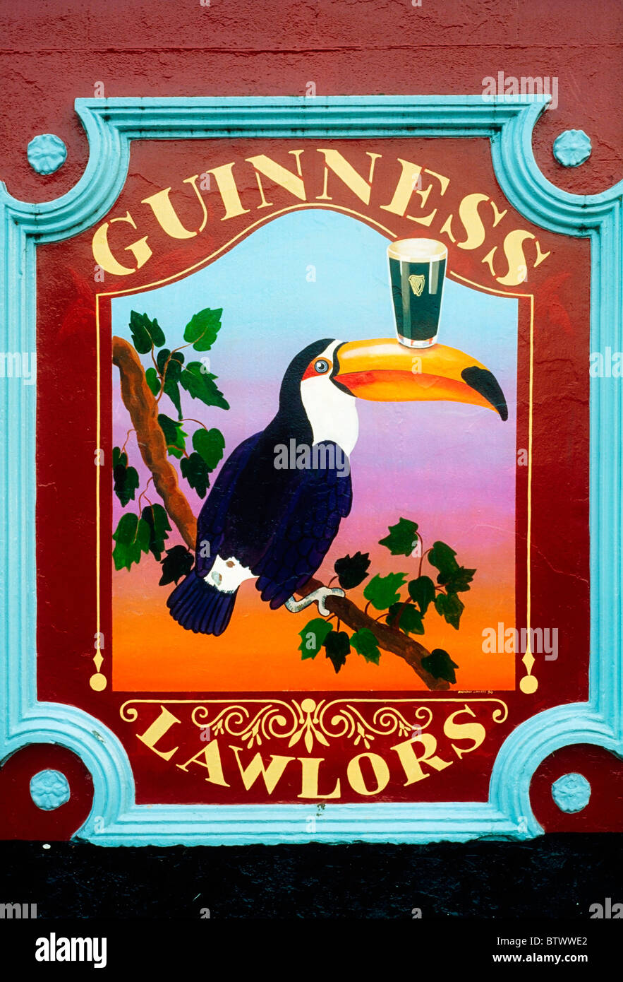 Kilkenny City, Co Kilkenny, Ireland; Traditional Pub Sign Stock Photo ...