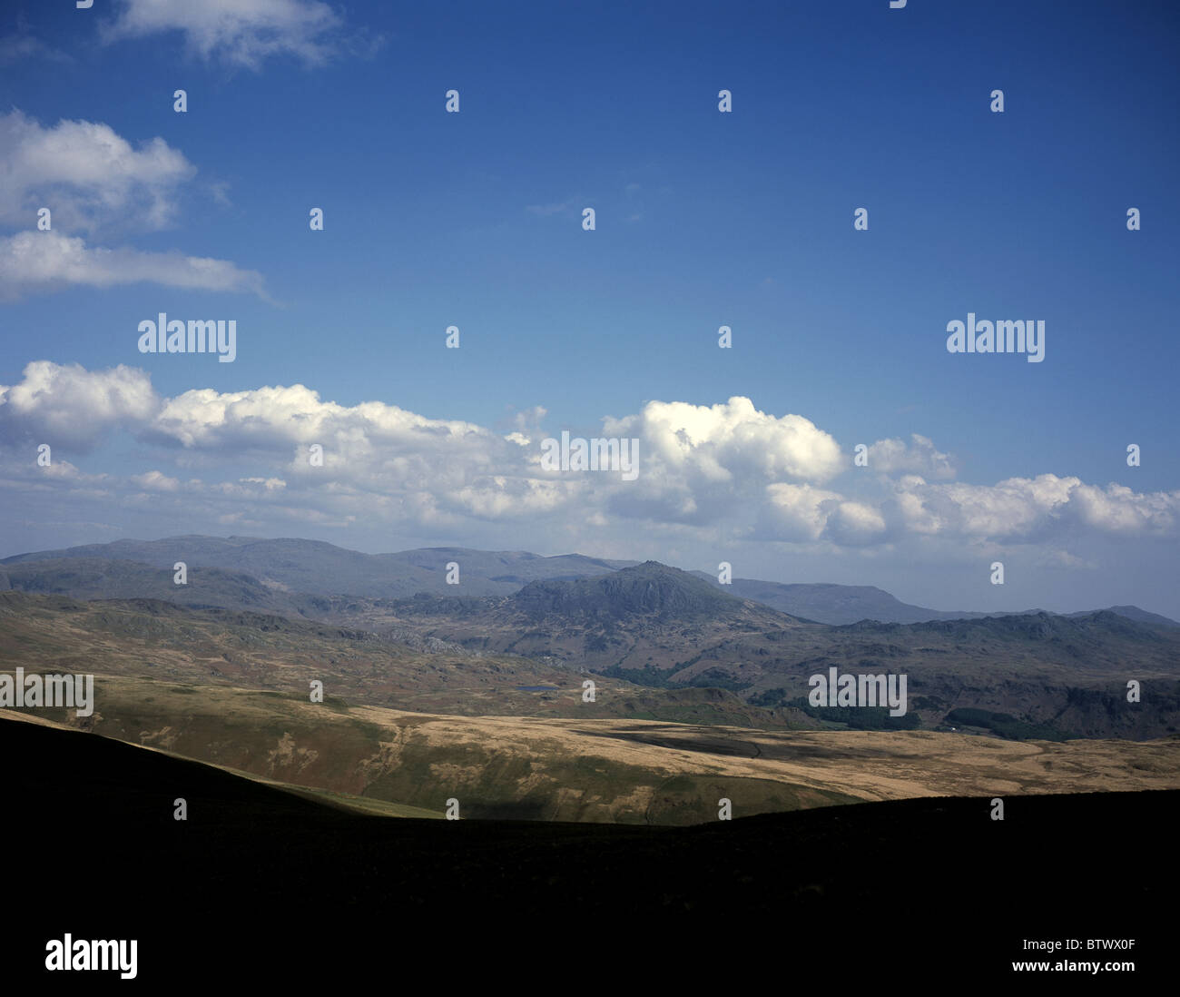 Harter Fell and Ulpha Fell from Illgill Head Eskdale Lake District ...