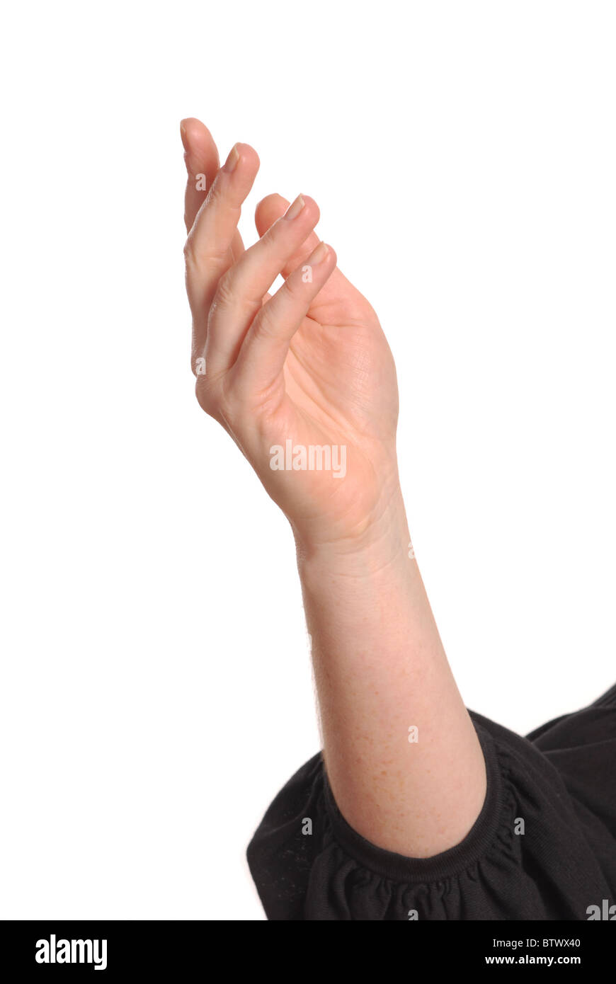 woman's hand in the air Stock Photo - Alamy