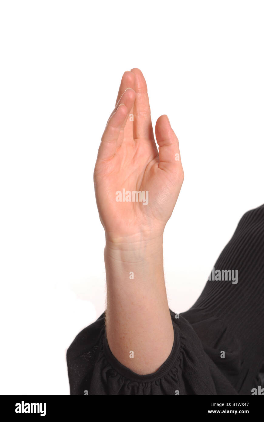 woman's hand in the air Stock Photo - Alamy