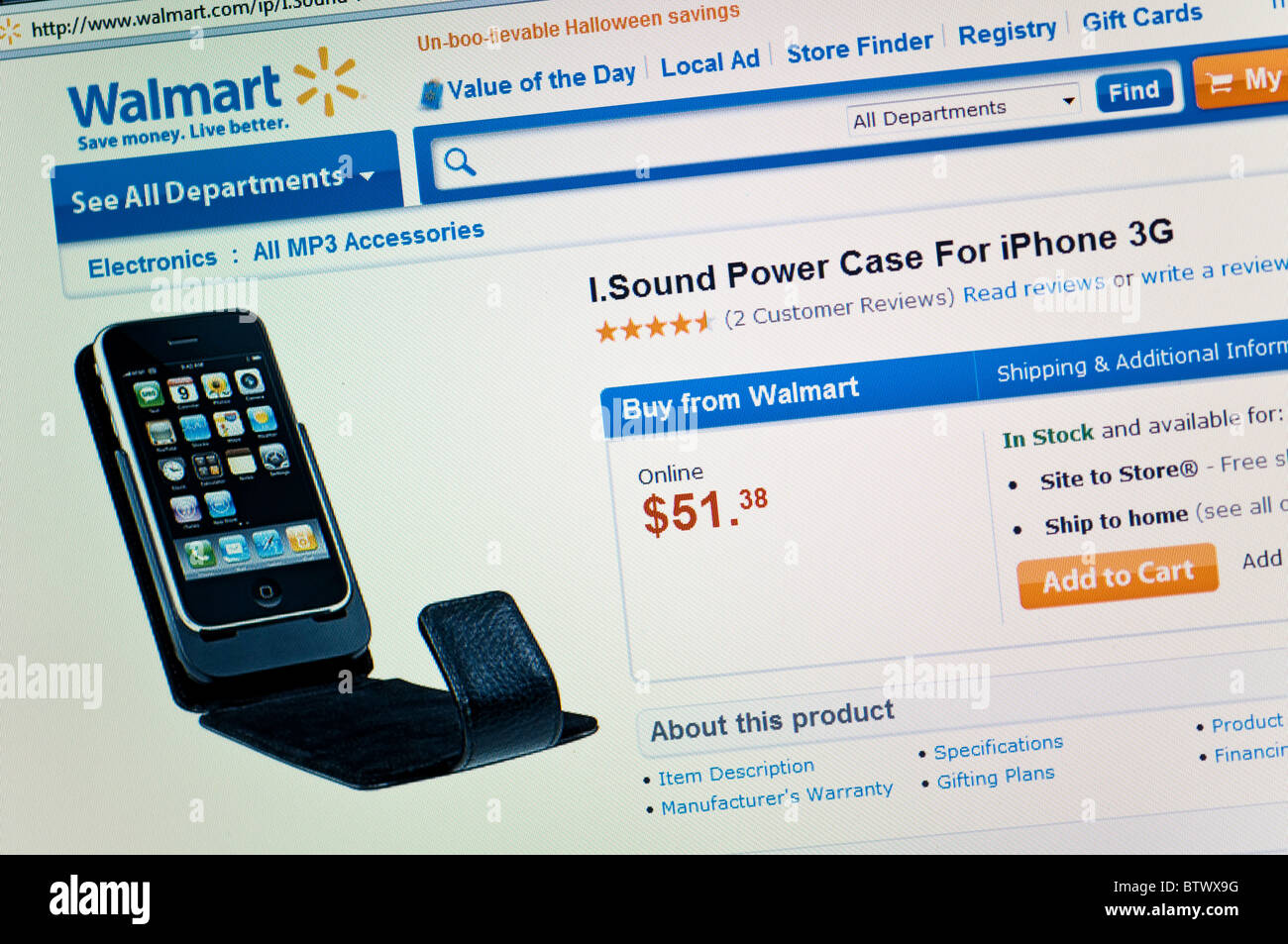 iPod, Walmart Store website online Stock Photo - Alamy