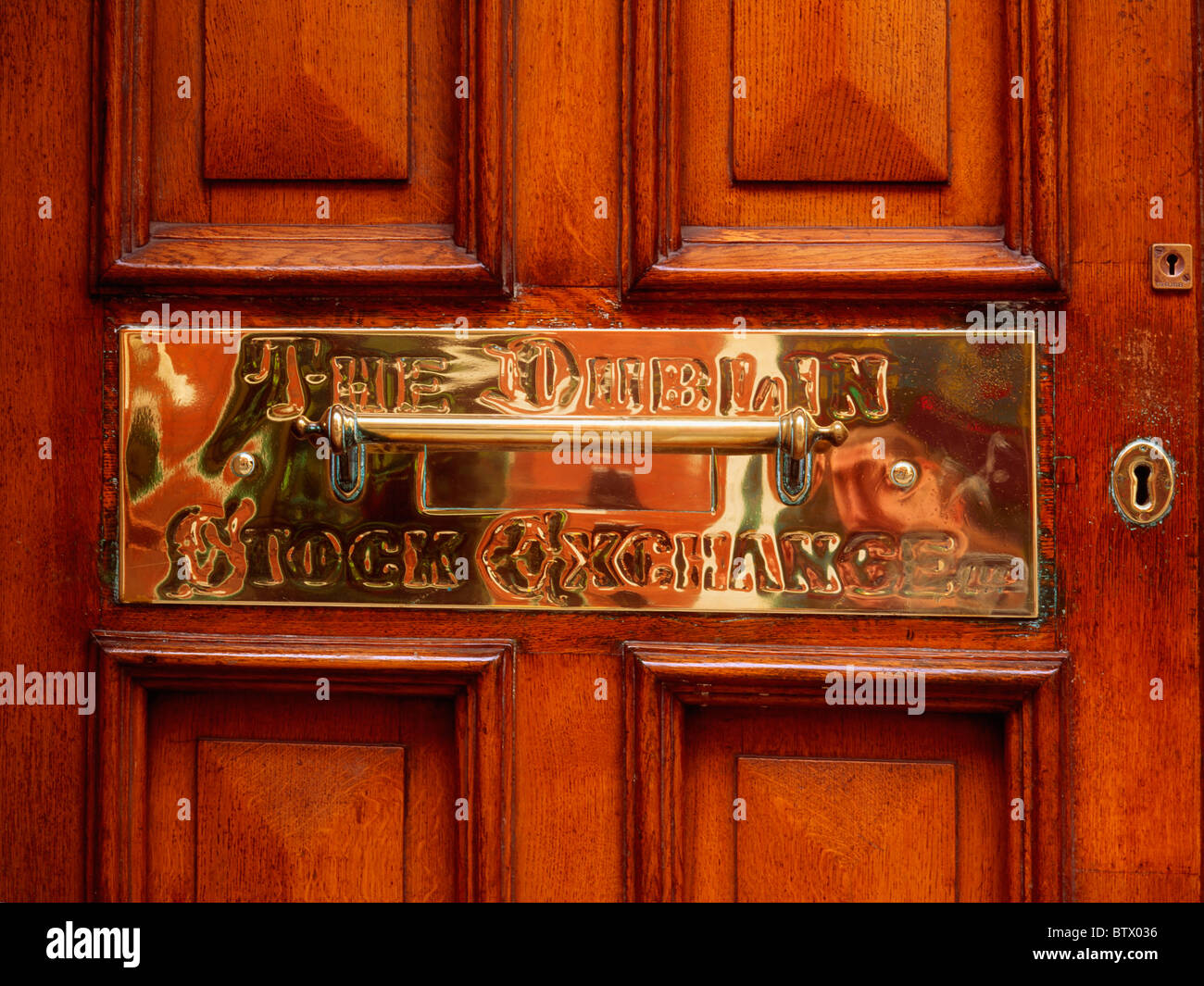 Letterbox, The Dublin Stock Exchange, Dublin, Co Dublin, Ireland Stock ...