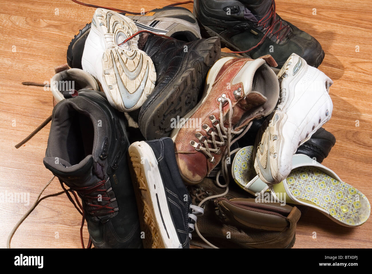 Pile of boots hi-res stock photography and images - Alamy