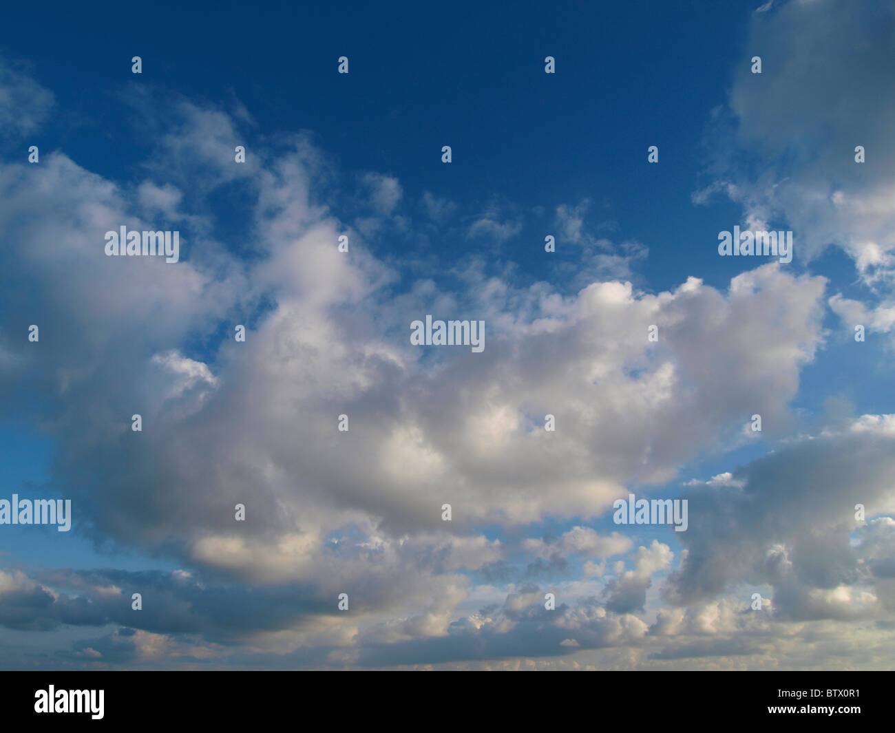 Beautiful blue sky with clouds, Zeeland, the Netherlands Stock Photo ...