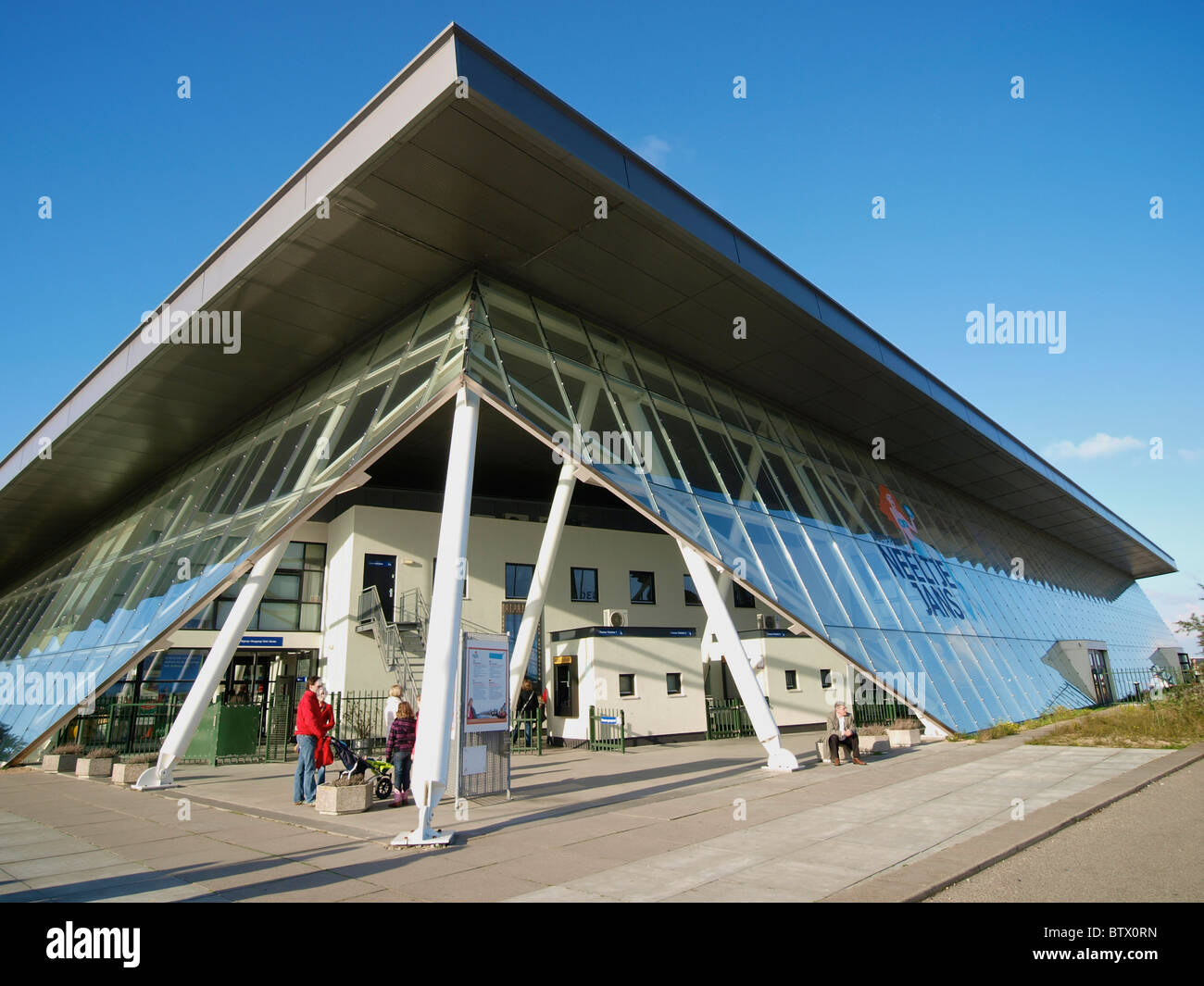 Deltapark Neeltje Jans entrance with people. Zeeland, the Netherlands ...