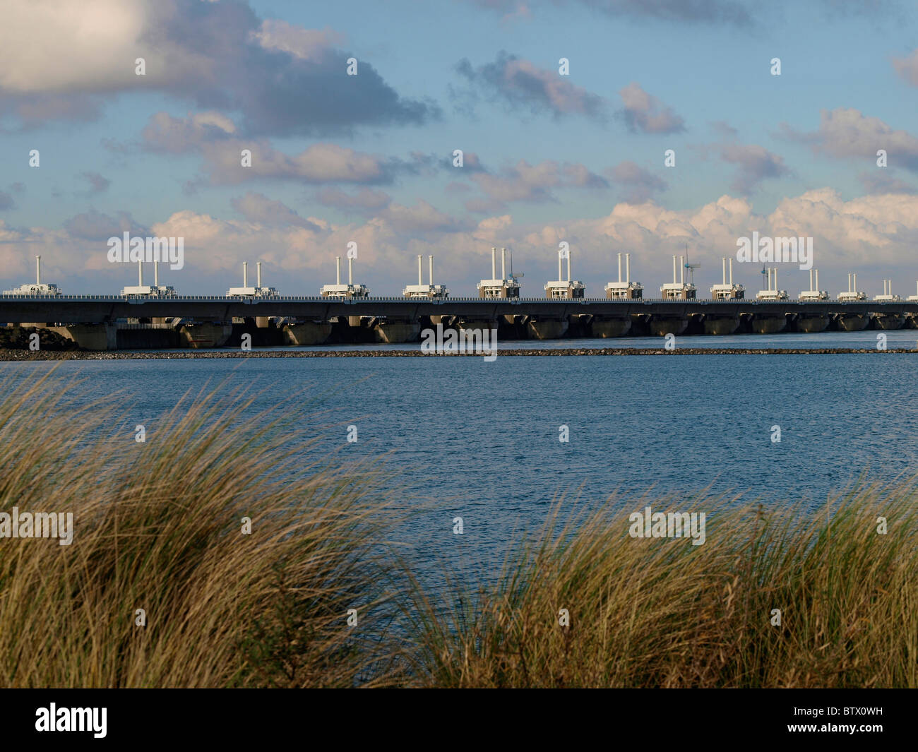 Oosterschelde moveable storm barrier in Zeeland, the Netherlands Stock ...