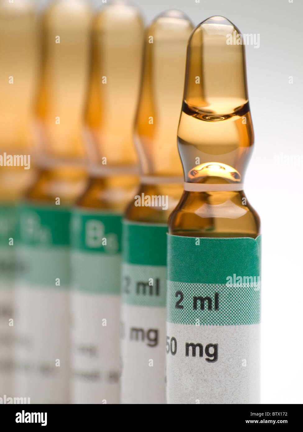 medical vitamin ampules for syringes ,closeup, for various medical ...