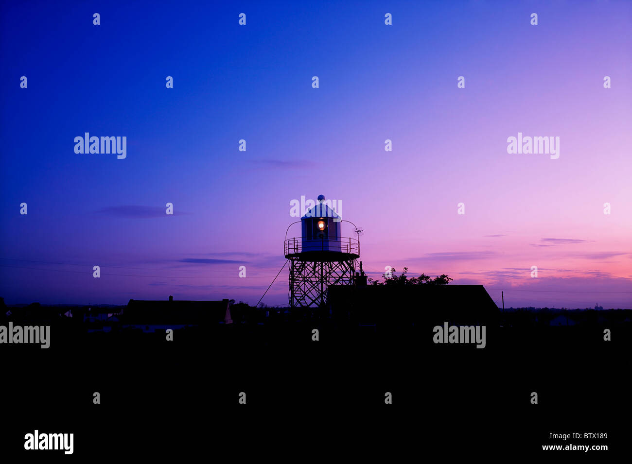 Lighthouse, Laytown, Co Meath, Ireland, Indicates Entrance To The River ...