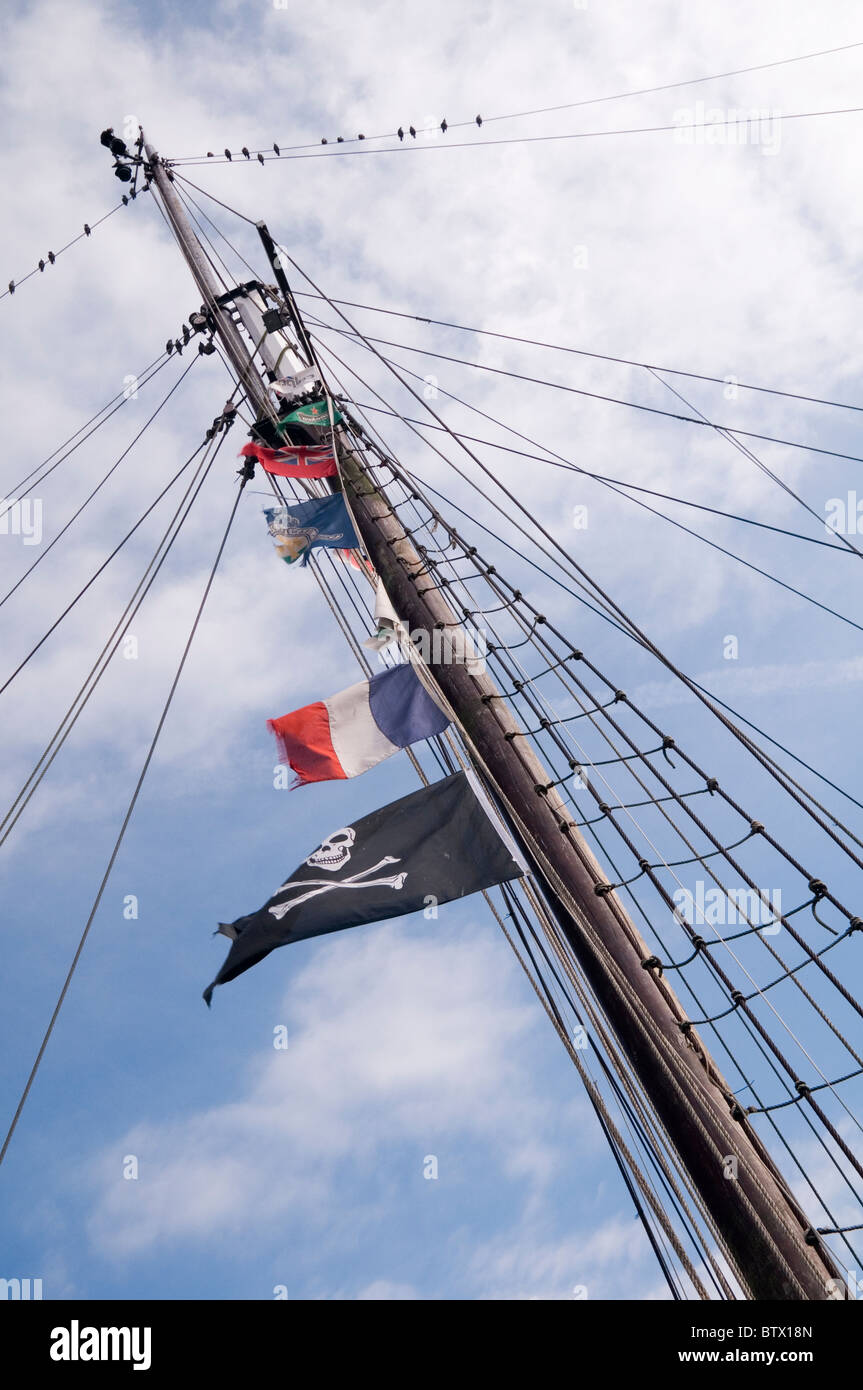 Flags and Mast Wells Next The Sea Norfolk England UK Stock Photo - Alamy