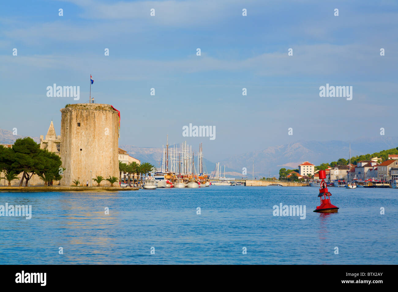 Entrance to Trogir, Croatia port city on the Adriatic sea Stock Photo ...