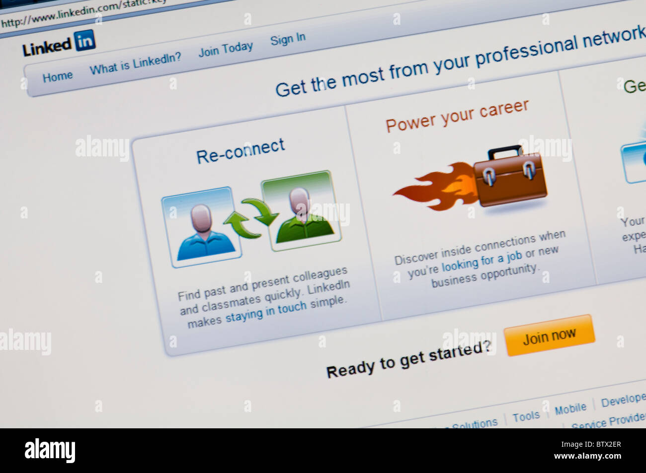 Linkedin website screen shot Stock Photo - Alamy