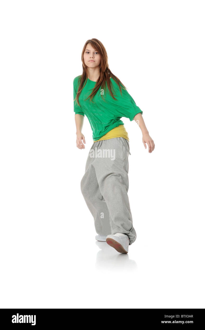 Modern dancer, isolated white background Stock Photo - Alamy